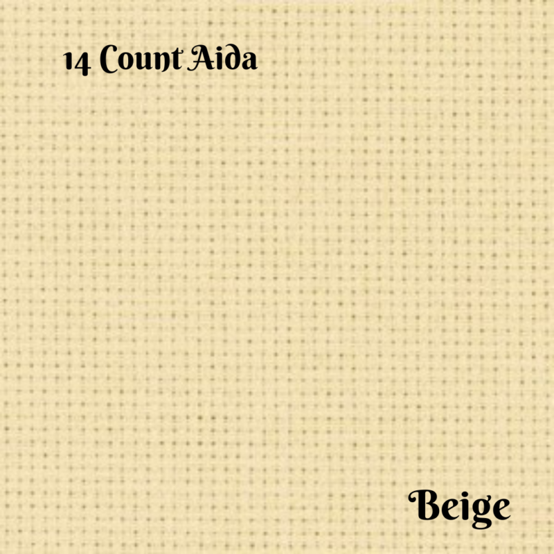 Aida cloth 14 Count in BEIGE - Magic Hour Needlecrafts