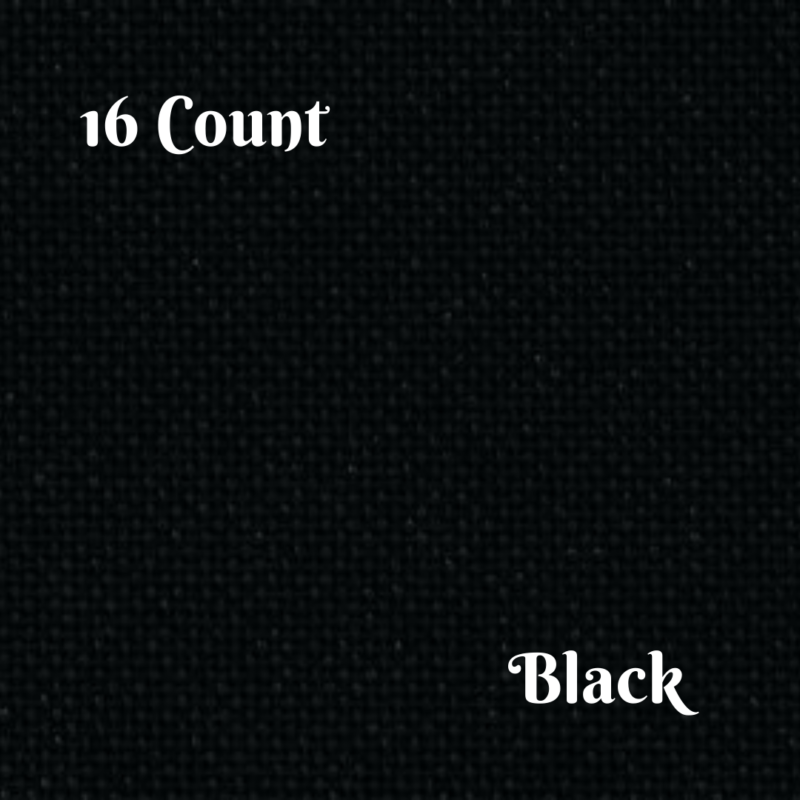 Aida cloth 16 Count in BLACK - Magic Hour Needlecrafts