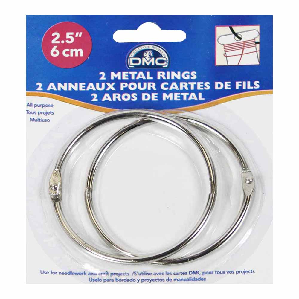 DMC 2 1⁄2″ Metal Craft Rings - 2 Pack - Magic Hour Needlecrafts