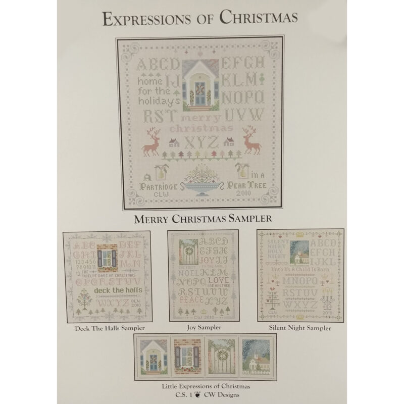 Expressions of Christmas-Merry Christmas Sampler - Counted Cross Stitch ...